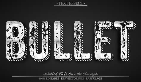 Premium Vector Bullet Text Effect Editable Alphabet