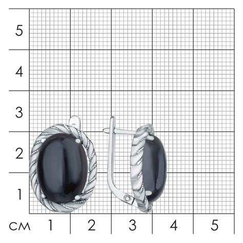 Серьги из серебра с обсидианом — интернет-магазин Костромской Ювелирный ...