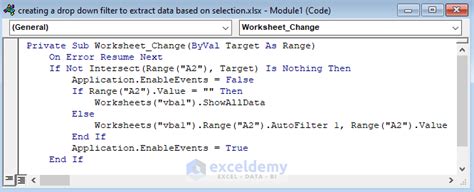 Creating A Drop Down Filter To Extract Data Based On A Selection In Excel 4 Methods