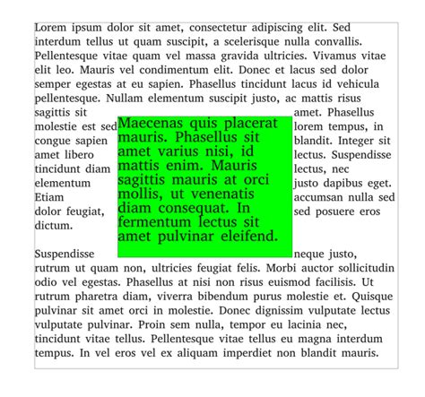 CSS Page Floats