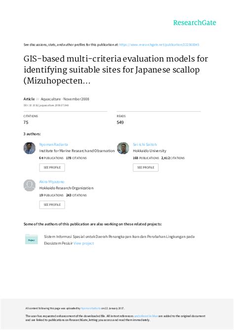 Pdf Gis Based Multi Criteria Evaluation Models For Identifying Suitable Sites For Japanese
