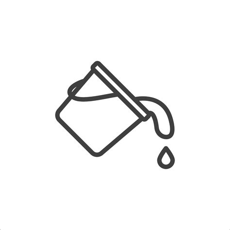 Vector Sign Of The Bucket Symbol Is Isolated On A White Background