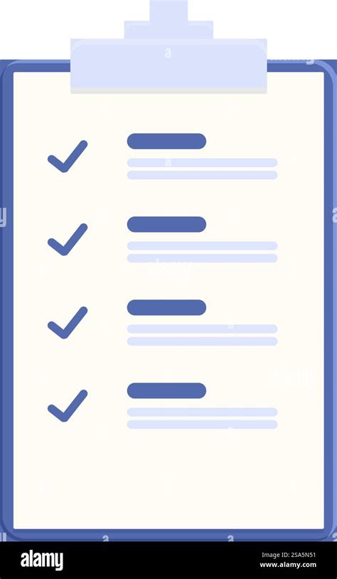 Clipboard With Check Marks Showing Completed Tasks On Paper Attached To