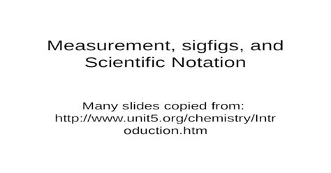 pptx measurement sigfigs and scientific notation dokumen tips