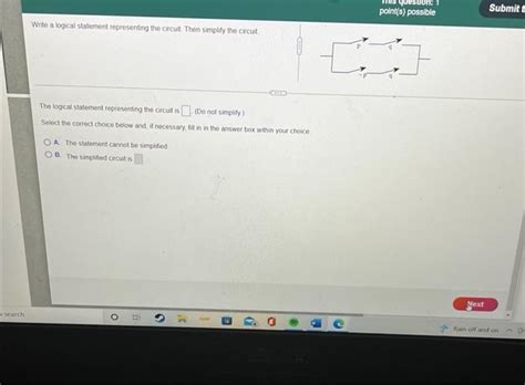 Solved Search Write A Logical Statement Representing The