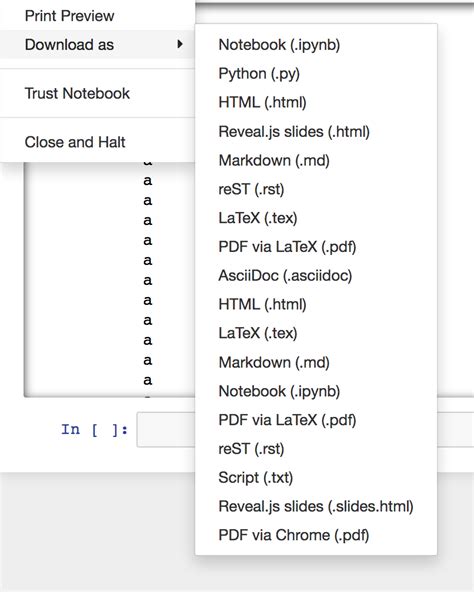 Remove Download As Options In Jupyter Notebook Notebook Jupyter Community Forum
