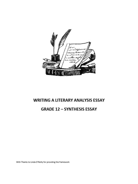 Literary Analysis Essay Guide For Grade 12 Pdf Essays Proofreading