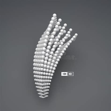 3d Abstract Spheres Composition Vector Illustration Futuristic Technology Style Stock Vector