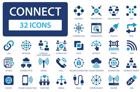 Connect Icon Set Interaction Plugin Cloud Join Cable Connected Network Collaboration