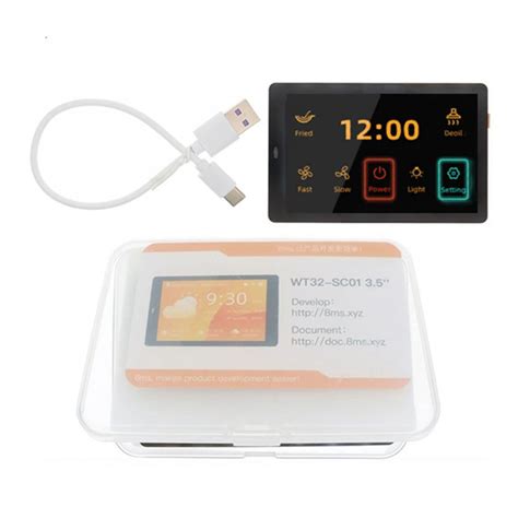 3 5 дюймовая макетная плата esp32 s3 wt32 sc01 plus с емкостным сенсорным ЖК экраном 320x480 и