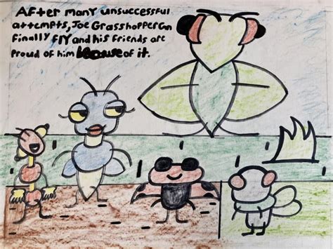 joe grasshopper finally flies r originalcharacter