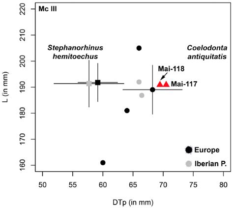 Fig S5 Bivariate Plot Of Third Metacarpal Length L And Transverse Download Scientific