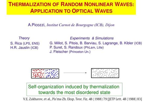Ppt T Hermalization Of R Andom N Onlinear W Aves A Pplication To O