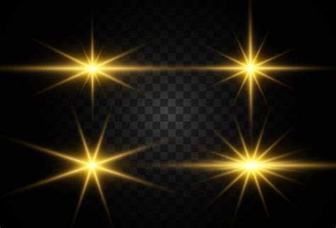 밝고 아름다운 별 조명 효과의 벡터 일러스트 레이 션 프리미엄 벡터
