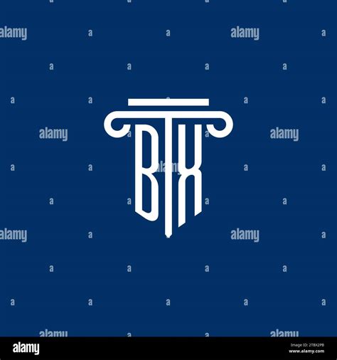 Bx Initial Logo Monogram With Simple Pillar Icon Design Stock Vector Image And Art Alamy