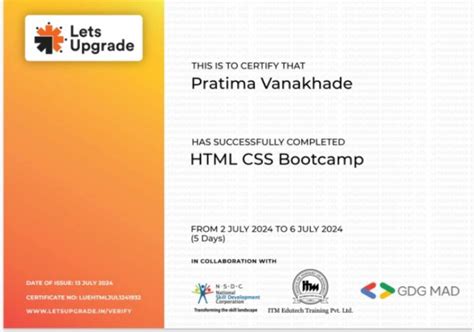 pratima vanakhade on linkedin html css webdevelopment learningjourney letsupgrade