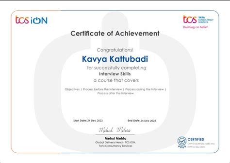 Kavya Kattubadi On Linkedin Interview Interviewskills Tcsion Selfconfidence Honesty