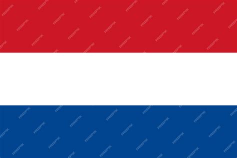 Официальные цвета и пропорции флага нидерландов векторная иллюстрация Премиум векторы
