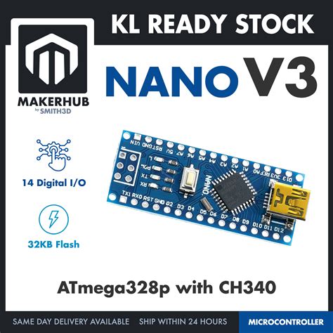 Arduino Nano Compatible Nano V3 Atmega328p With C340g Mini Usb