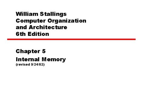 William Stallings Computer Organization And Architecture 6 Th