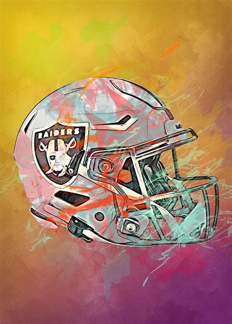 Raiders Helmet Painting Poster Picture Metal Print Paint By