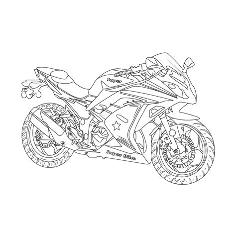 Premium Vector Motorcycle Line Art