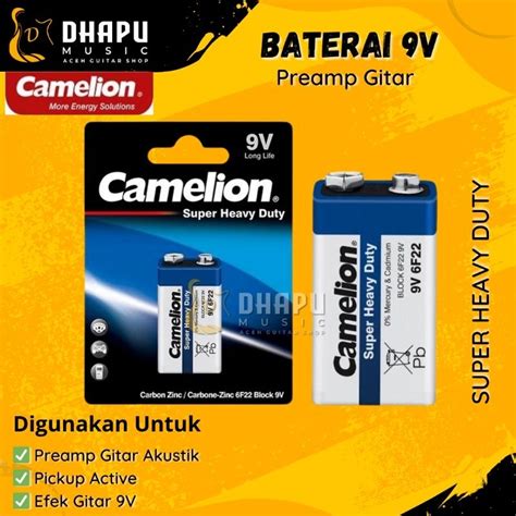 Jual Baterai Preamp Gitar Akustik Gitar Elektrik Dan Bass Batre Baterai Kotak 9v Block Battery