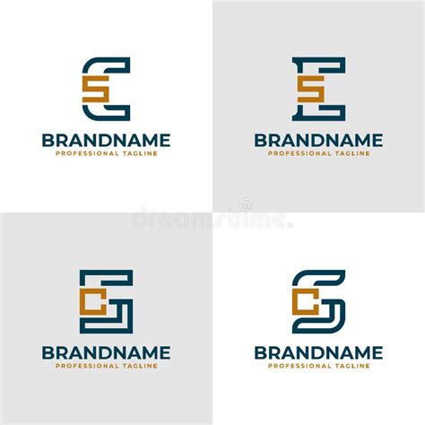 Elegant Letters Cs And Sc Monogram Logo Suitable For Business With Cs Or Sc Initials Stock