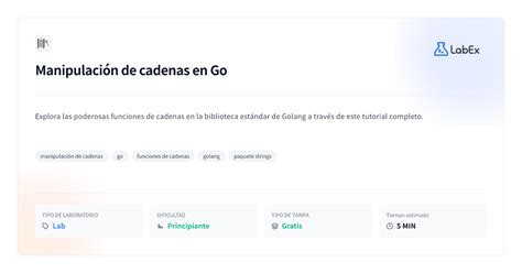 Manipulación De Cadenas En Go Labex