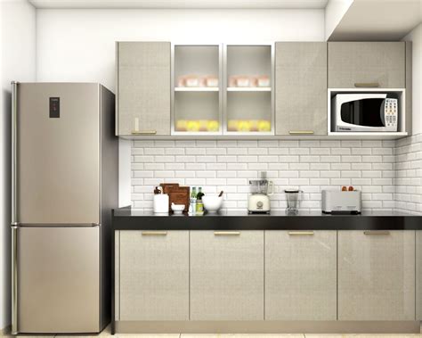 Modern Kitchen Design With Ethnic Denim Splash Accents 10x9 Ft Livspace