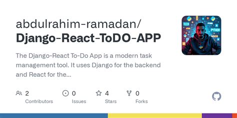 github abdulrahim ramadan django react todo app the django react to