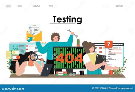 Website And Software Test Flat Vector Illustration Stock Illustration Illustration Of