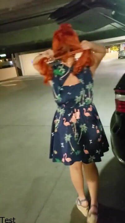 Girl Pissing In A Car Park