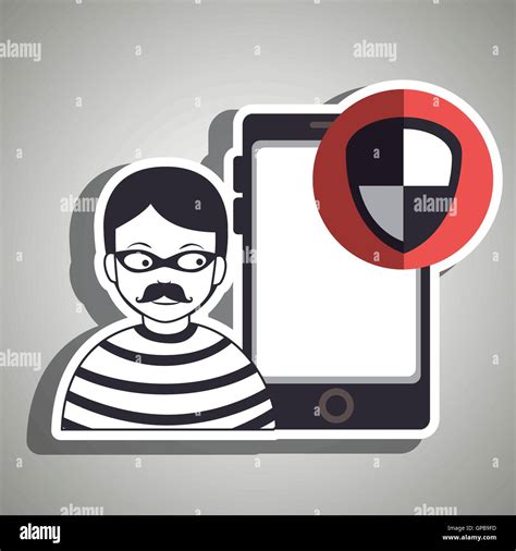 Smartphone Security Protection Hacker Stock Vector Image And Art Alamy