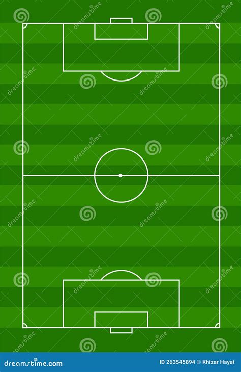 Soccer Field Sport Football Pitch Football Empty Stadium With Green
