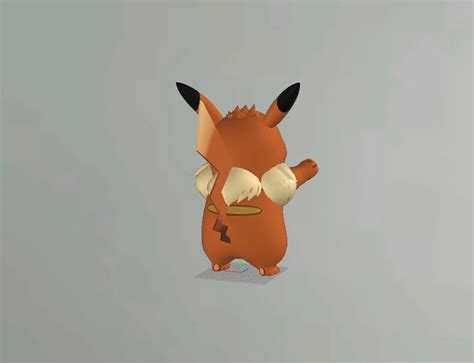 Fusion Pikachu X Eevee 3d Model Cgtrader