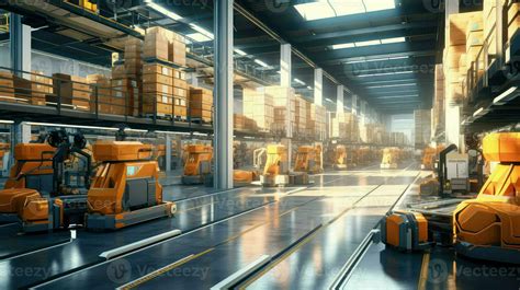 Ai Generated Automation Modern Warehouse Background 35495672 Stock