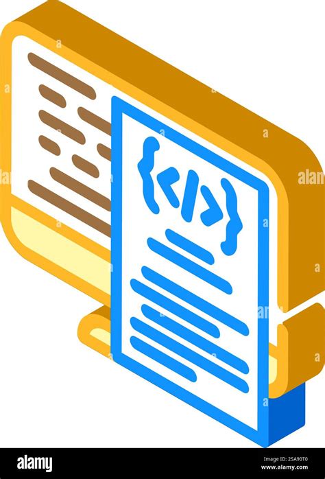 Software Documentation Technical Writer Isometric Icon Vector Software Documentation Technical