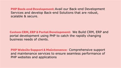 Ppt Custom Php Web Development Services Company Powerpoint