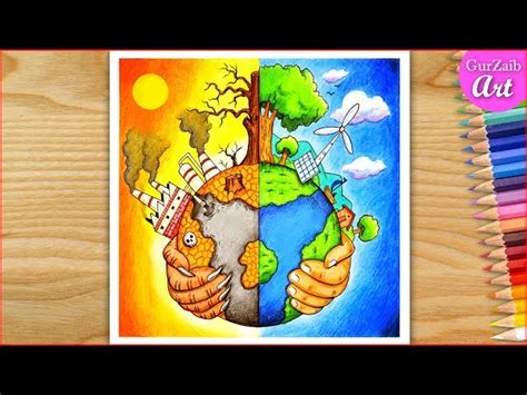 How To Draw Save Earth Step By Step Drawing Infoupdate Org