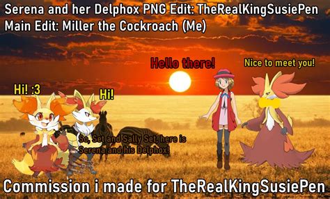 Sally Set And Set Meets Serena And Her Delphox By Millerthecockroach On