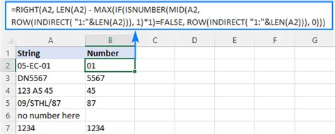 Excel Extract Number From Text String