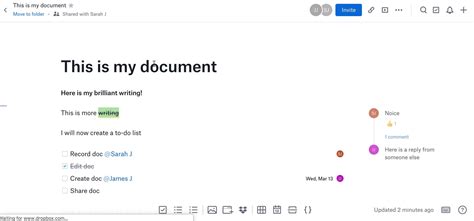 commenting on dropbox paper desktop examples page flows video and 8
