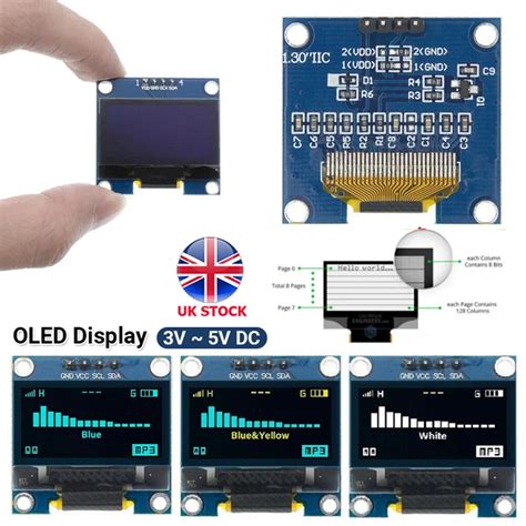 Oled Display 0 96and 128x64 I2c Ssd1306 For Arduino Uno Mega 2560 For Respberry Pi £4 60 Picclick Uk