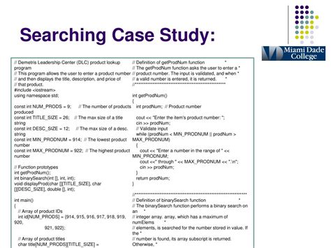 Ppt Lecture 16 Searching And Sorting Arrays Powerpoint Presentation