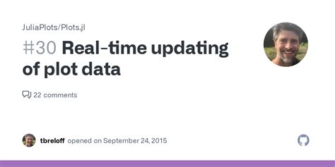 Real Time Updating Of Plot Data · Issue 30 · Juliaplotsplotsjl · Github