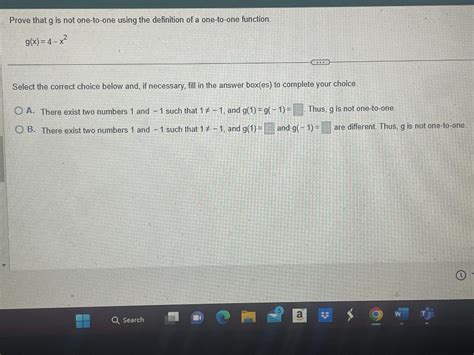 Solved Prove That G Is Not One To One Using The Definition Chegg Com