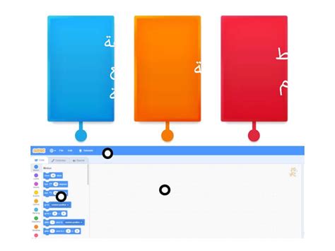 المقاطع البرمجية و شريط القوائم اسكراتش Labelled Diagram
