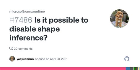 Is It Possible To Disable Shape Inference · Issue 7486 · Microsoft