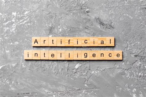 Artificial Intelligence Word Written On Wood Block Artificial